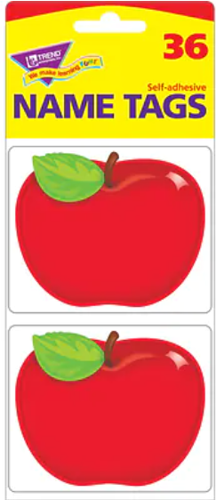 Red Shiny Apple Name Tags – The Learning World