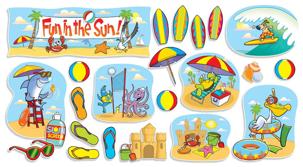 Fun in the Sun Bulletin Board Set – The Learning World