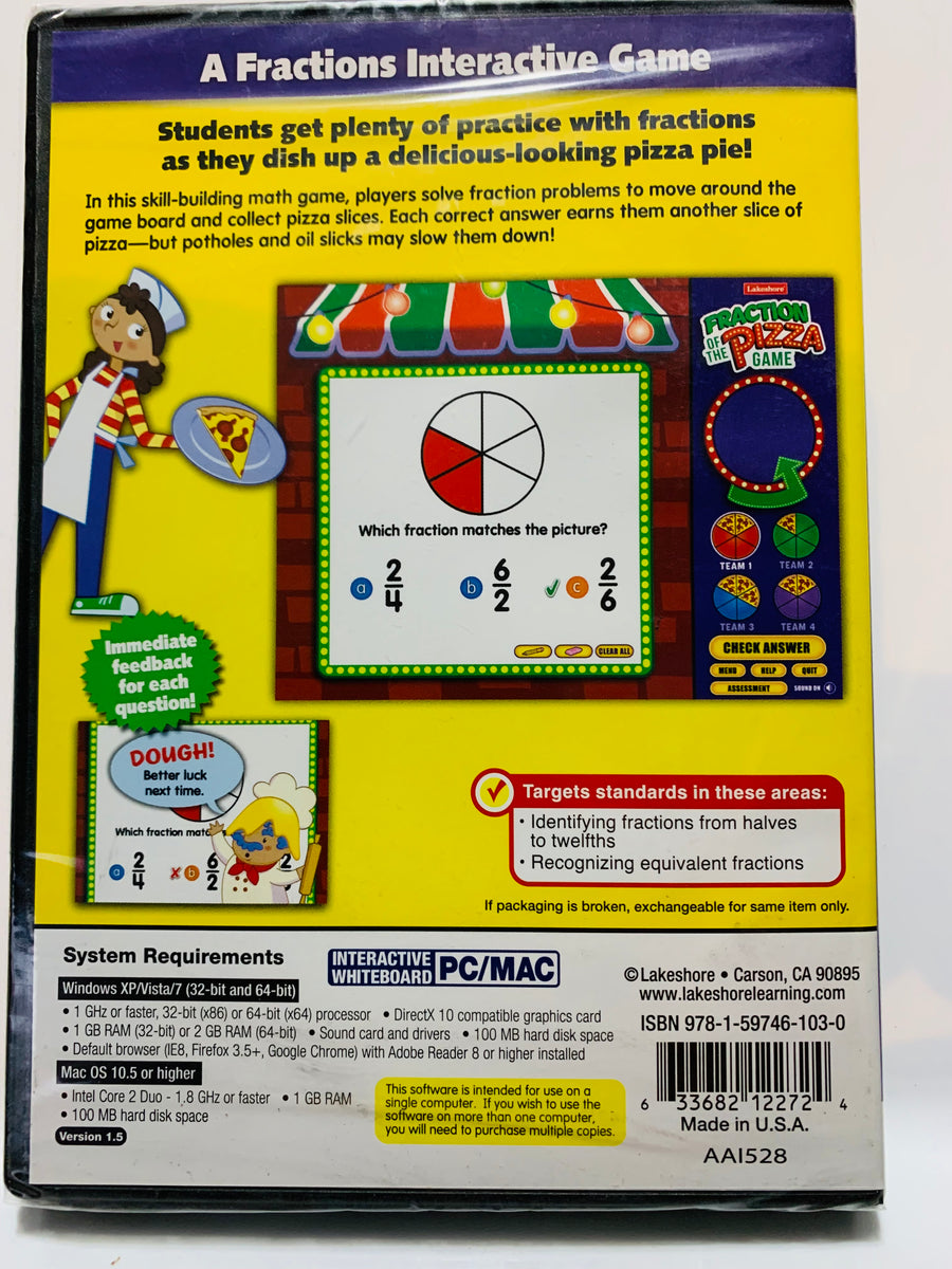 Pizza Fraction Game Computer Software – The Learning World
