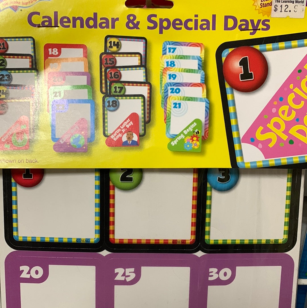 Calendar and Special Days Set – The Learning World