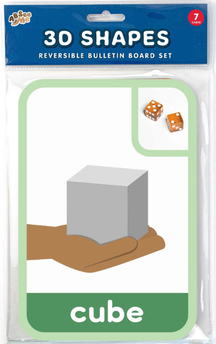 3D Shapes Bulletin Board Set or Giant Flash Cards – The Learning World