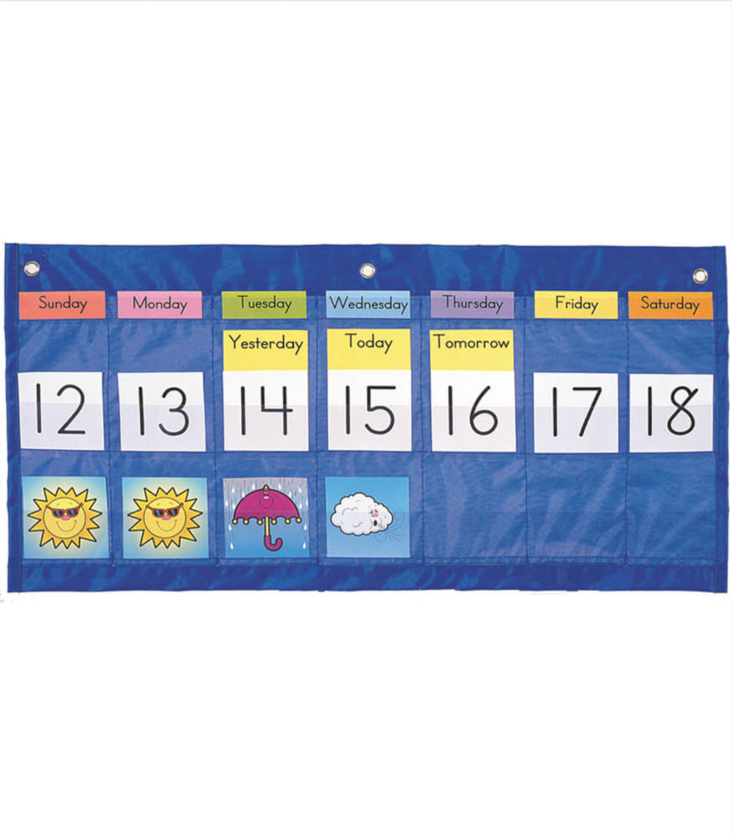 Weekly Calendar With Weather Pocket Chart The Learning World weekly-calendar-with-weather-pocket-chart-the-learning-world